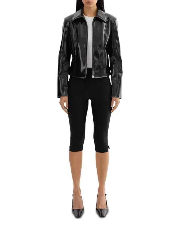 LAMARQUE Faux Leather Zip-up Jacket