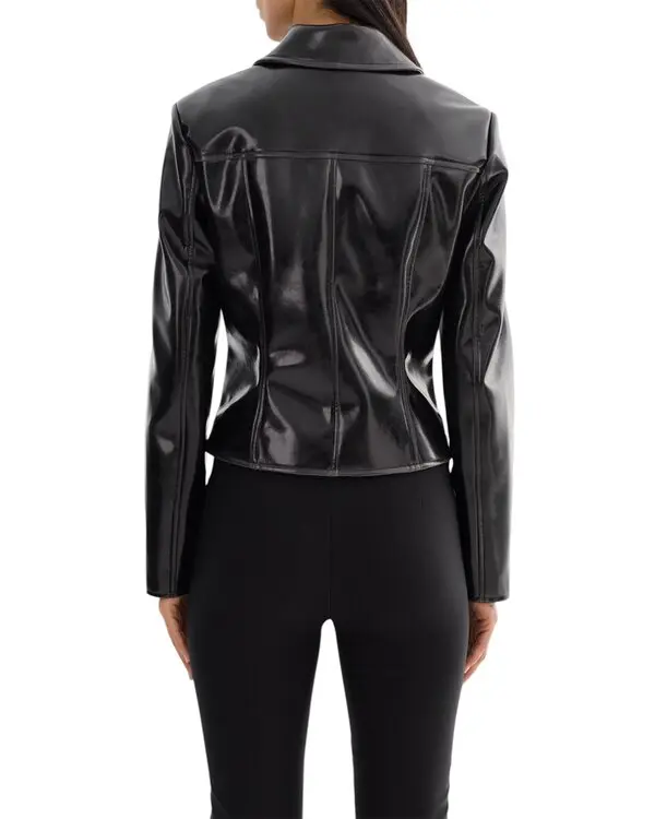 LAMARQUE Faux Leather Zip-up Jacket