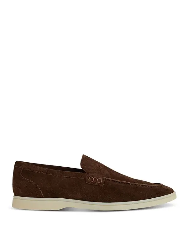 REISS Kason Slip On Loafers - Brown