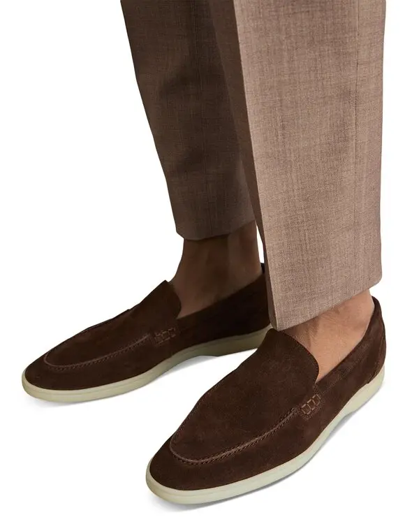 REISS Kason Slip On Loafers - Brown