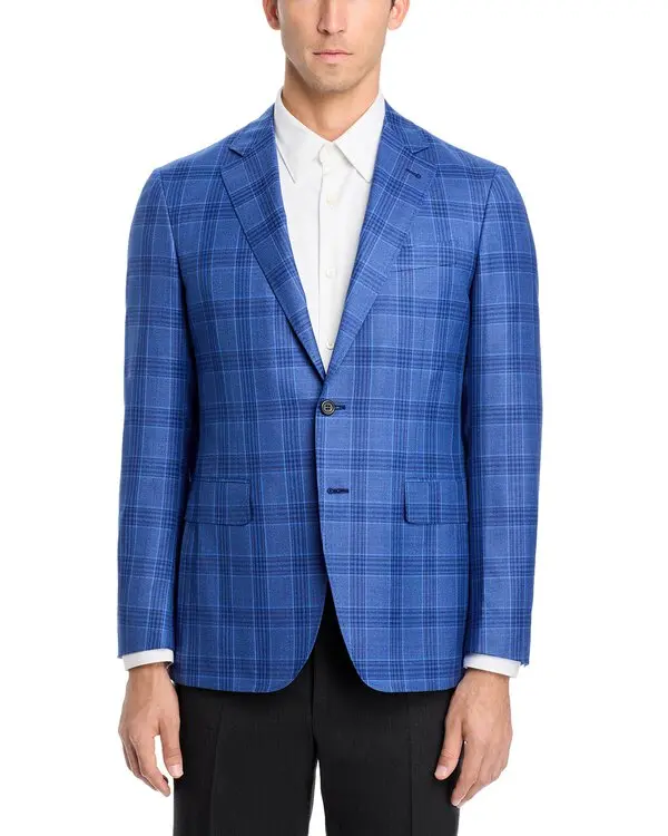 Canali Trim Fit Plaid Sport Coat