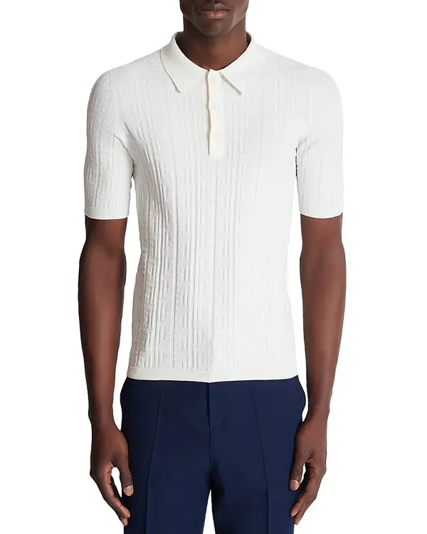 Balmain Geo Pattern Polo Shirt