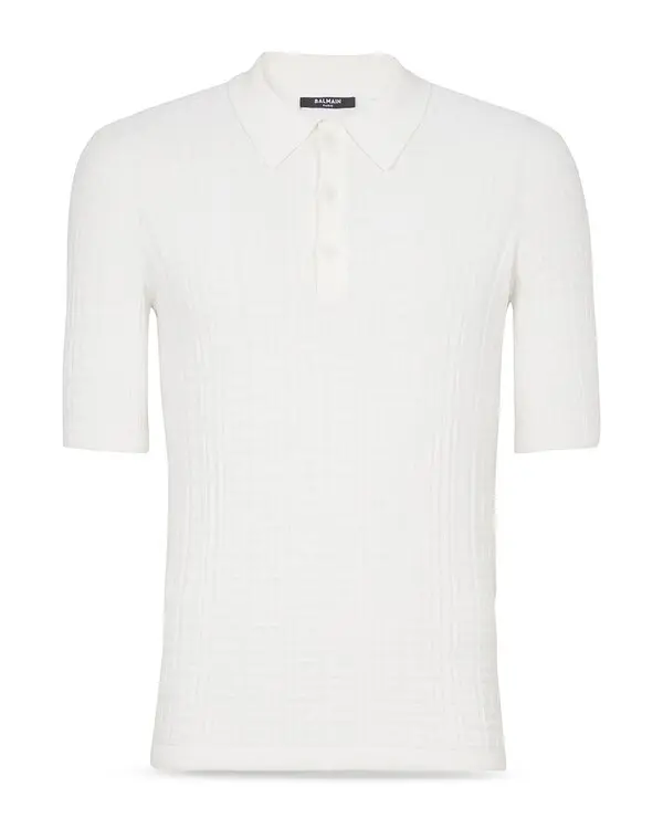Balmain Geo Pattern Polo Shirt
