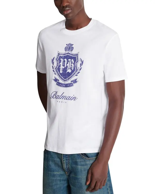 Balmain College Emblem Logo Graphic Tee
