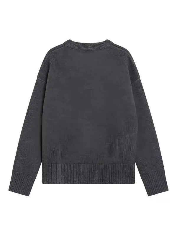 AMI Paris De Coeur Cotton Sweater - Grey