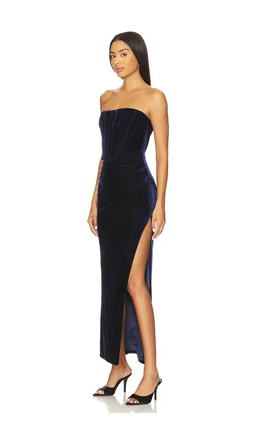bardot navy blue dress Eva main image 0