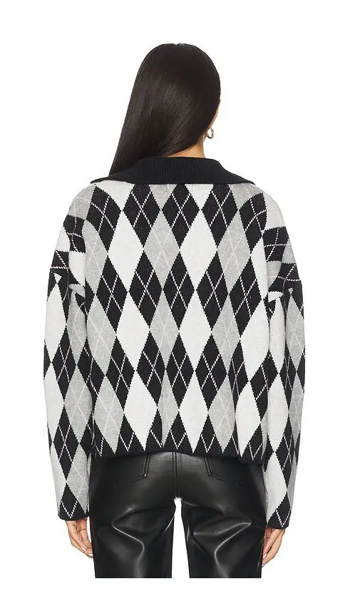 ALL THE WAYS Argyle Cropped Sweater