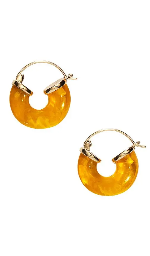 Anni Lu Petit Swell Hoop Earrings - Amber