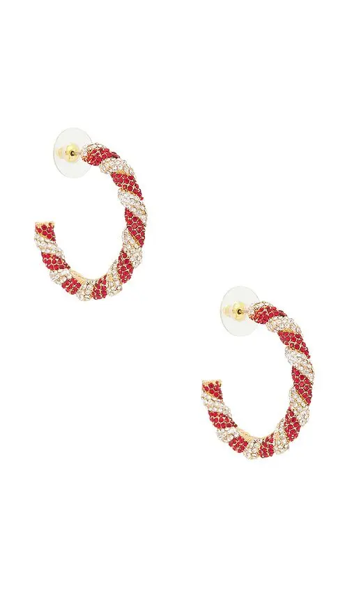 Baublebar Peppermint Hoop Earrings - Red