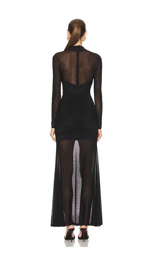 Bardot Veria Wrap Mesh Maxi Dress