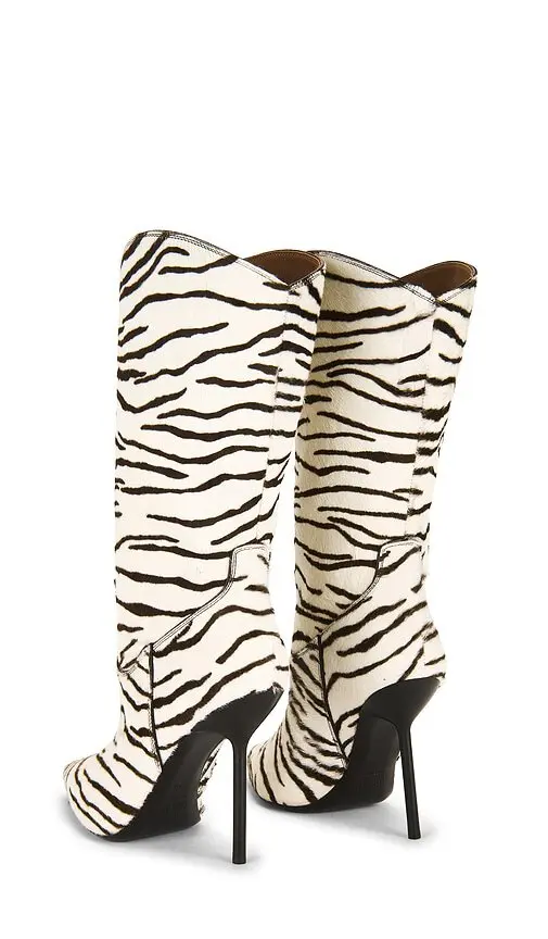 Paris Texas Lidia Western Boot 105 - White Zebra