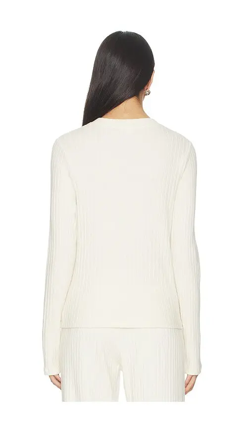 Donni. The Sweater Rib Cardigan - Creme