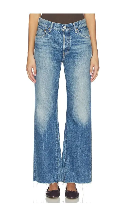 Moussy Vintage Atlantis Remake Flare Jeans - Blue
