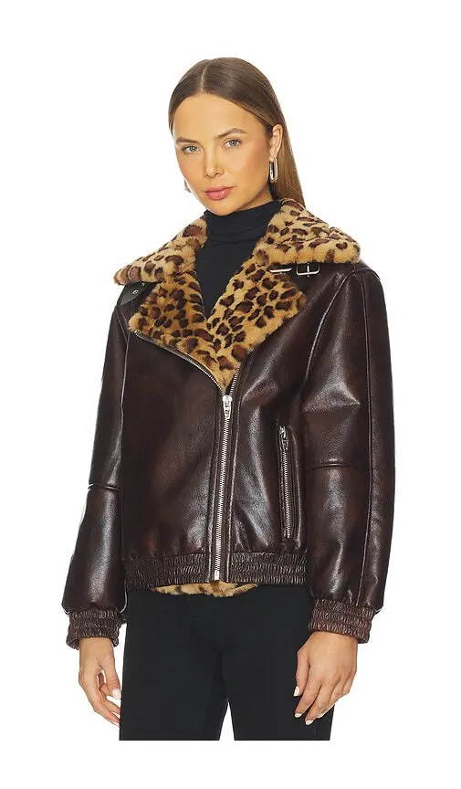 Blanknyc Faux Leather Jacket With Faux Fur