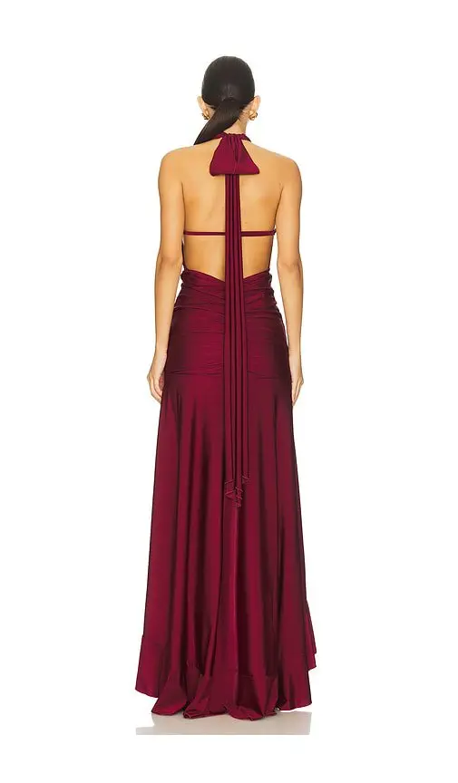 RUNAWAY THE LABEL Zelma High Neck Maxi Dress