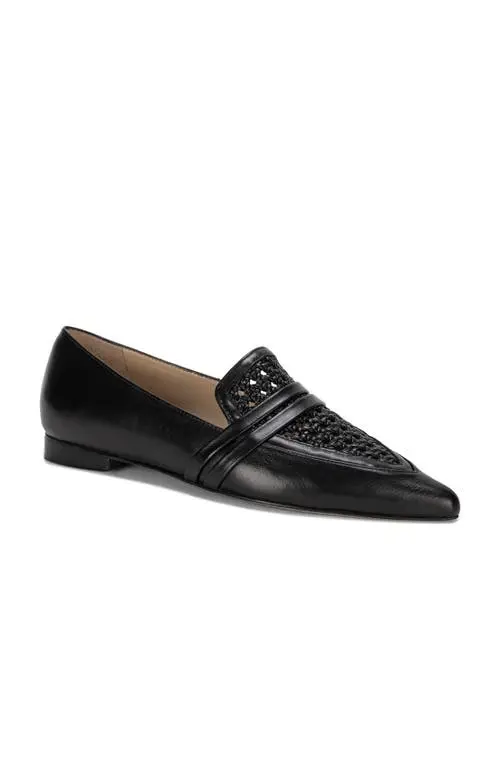 CHRIS DONOVAN Chill Woven Leather Loafer - Black