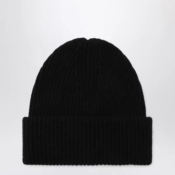 Almada Label Wool And Cashmere Beanie - Black