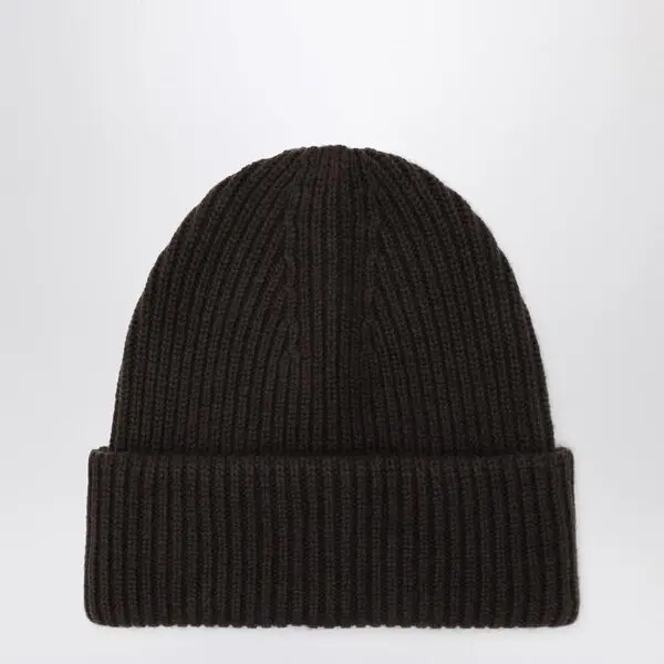 Almada Label Wool And Cashmere Beanie - Brown