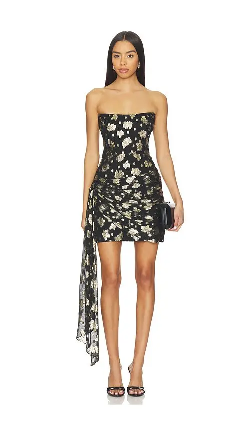 Amanda Uprichard Alaia Draped Mini Dress