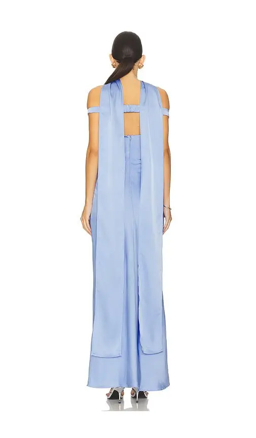 RUNAWAY THE LABEL Off Shoulder Maxi Dress - Blue
