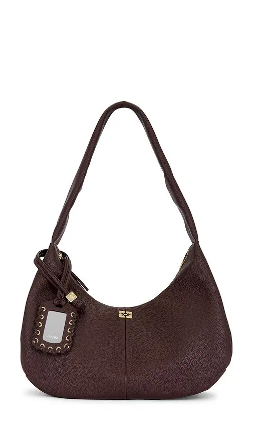 GANNI Grained Medium Hobo Bag
