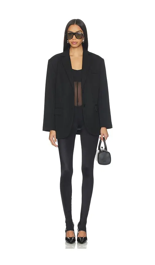 WeWoreWhat Spandex Sheer Panel Jumpsuit
