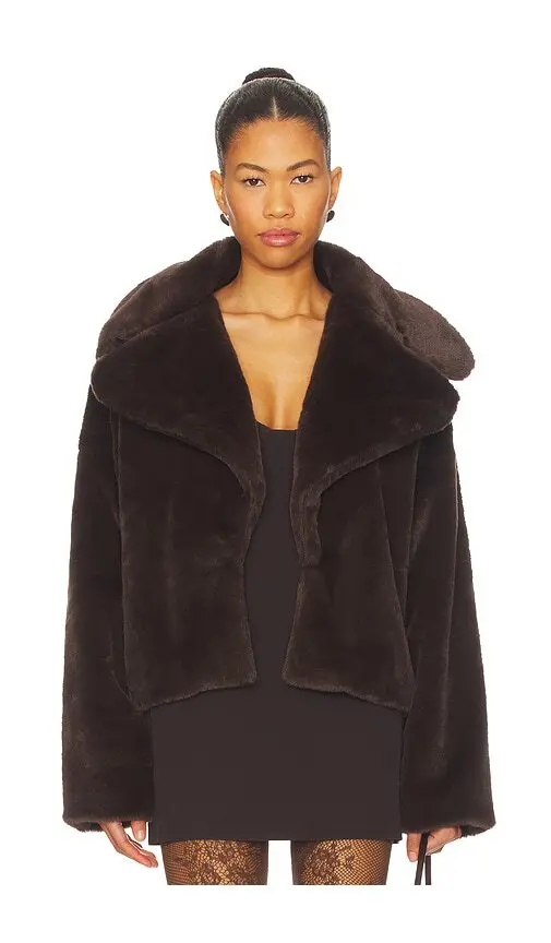 Superdown Willow Faux Fur Coat - Brown