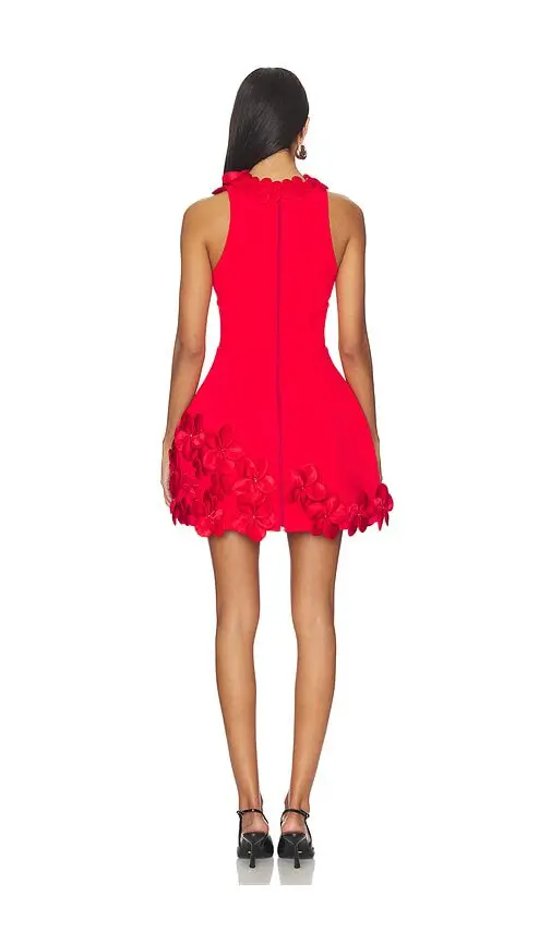 BRONX BANCO Estelle Mini Dress With 3d Floral Accents