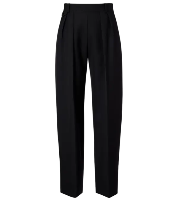 Khaite Dugan Wool Tapered Pants - Black