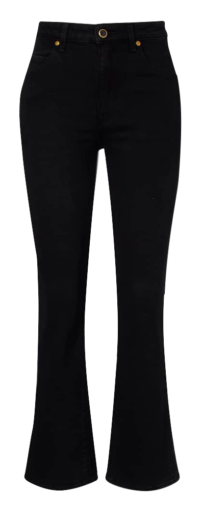 Khaite Vivian High-rise Flared Cropped Jeans - Black