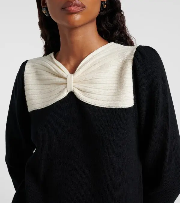 Valentino Garavani Bow-detail Virgin Wool Sweater