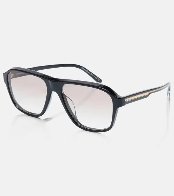 Khaite X Oliver Peoples 1978rx Oversized Sunglasses - Black