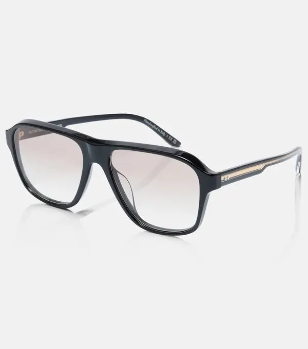 Khaite X Oliver Peoples 1978rx Oversized Sunglasses - Black