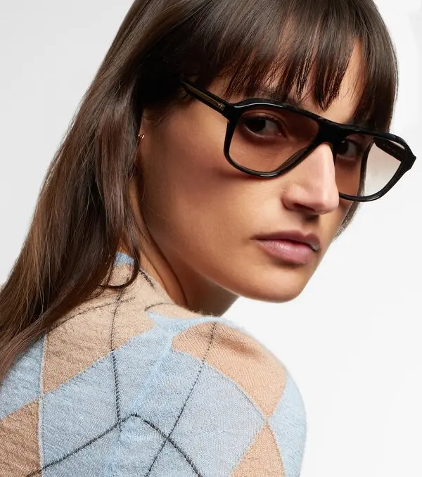 Khaite X Oliver Peoples 1978rx Oversized Sunglasses - Black