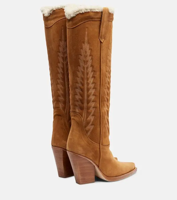 Paris Texas Winter El Dorado Suede Cowboy Boots
