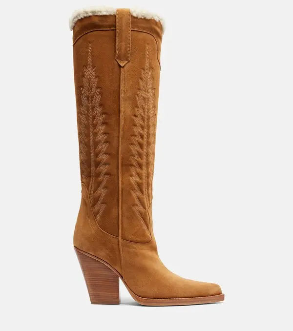 Paris Texas Winter El Dorado Suede Cowboy Boots