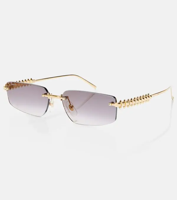 Cartier Clash De Rectangular Sunglasses - Gold