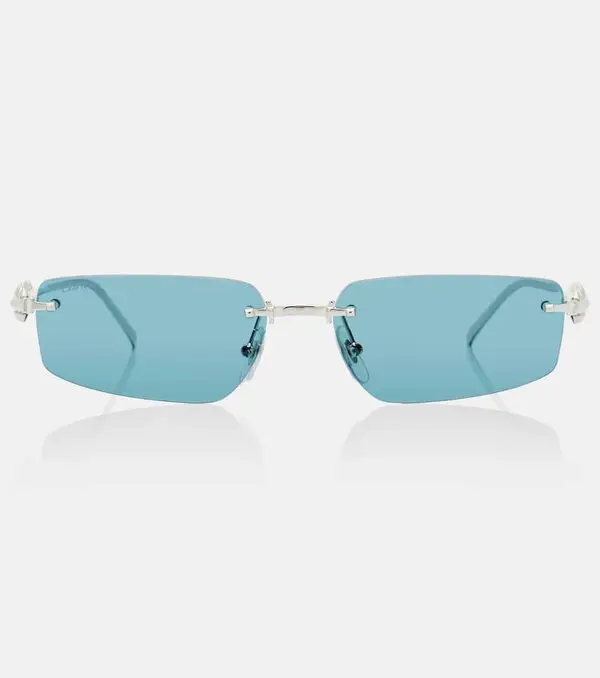 CARTIER Clash De Rectangular Sunglasses - Silver