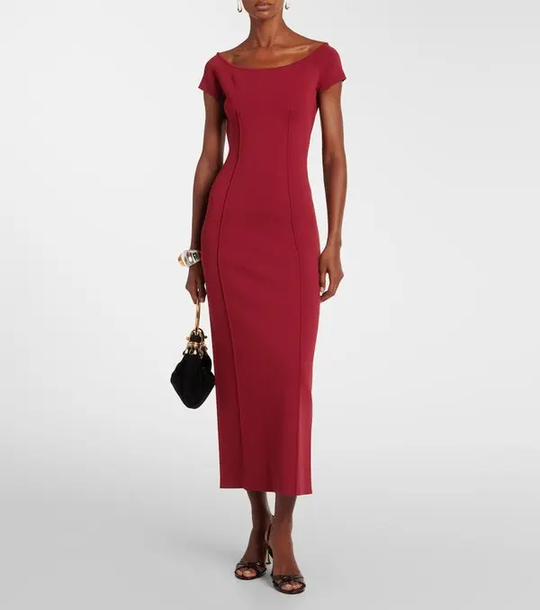 JOSEPH Foin Jersey Midi Dress - Red