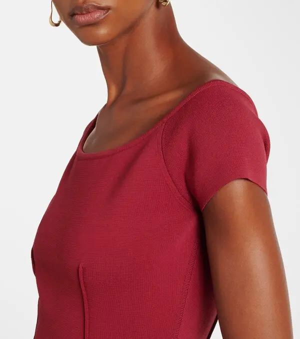 JOSEPH Foin Jersey Midi Dress - Red