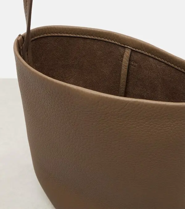 THE ROW N/s Park Leather Crossbody Bag - Grey