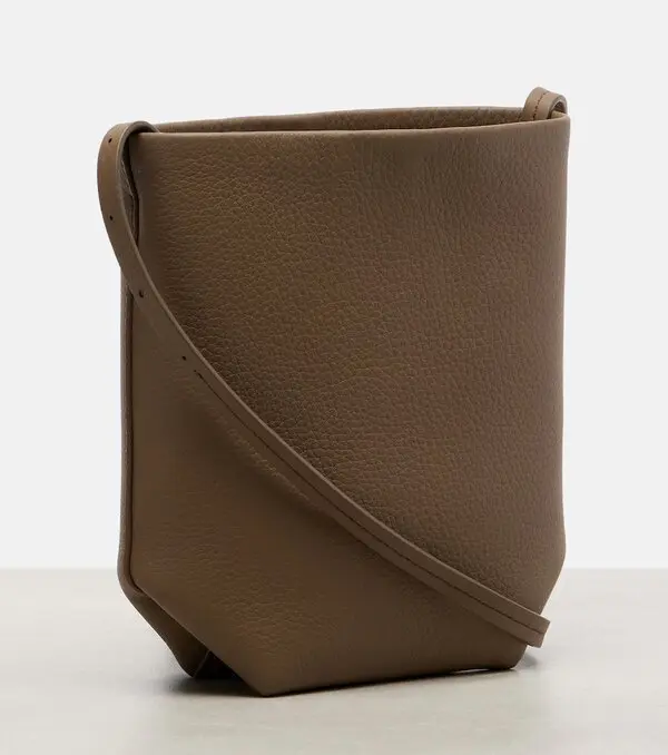 THE ROW N/s Park Leather Crossbody Bag - Grey