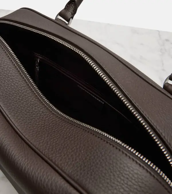 THE ROW E/w India Leather Shoulder Bag - Brown
