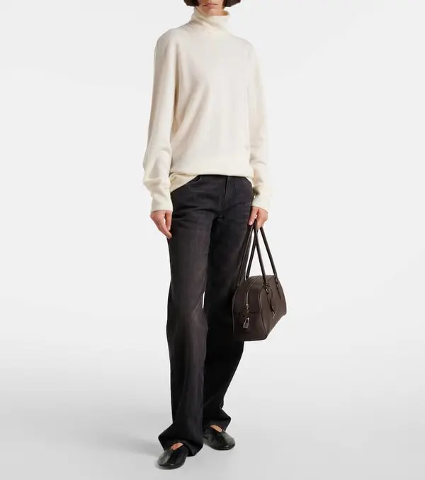 THE ROW E/w India Leather Shoulder Bag - Brown
