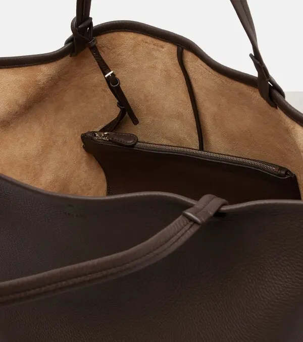 THE ROW Park Tote Three Leather Shopper - Brown
