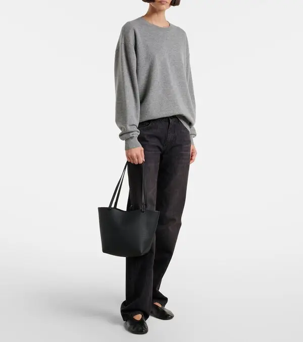 THE ROW Park Medium Leather Tote Bag - Black