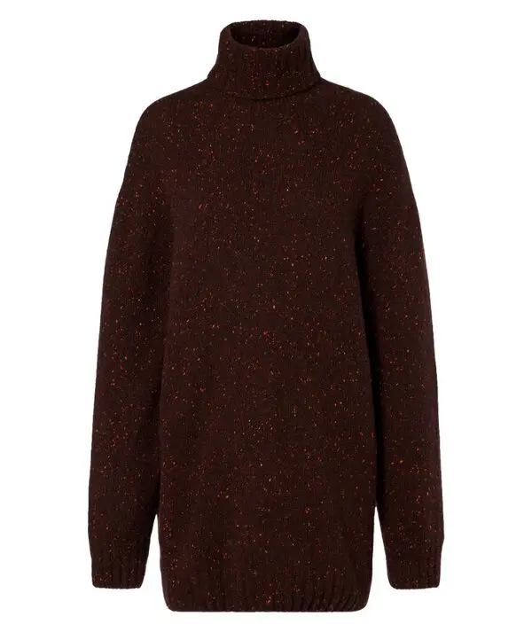 THE ROW Mirai Cashmere Turtleneck Sweater - Brown