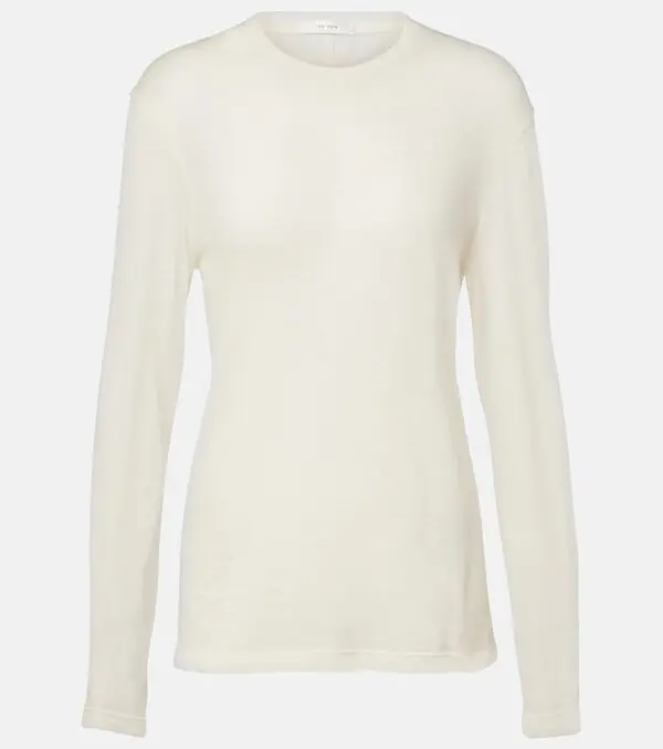 THE ROW Amia Cashmere Sweater - Beige