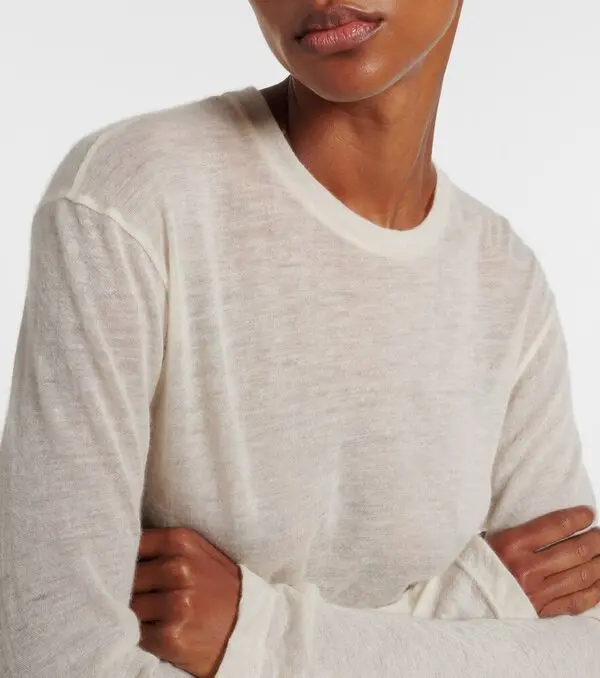 THE ROW Amia Cashmere Sweater - Beige