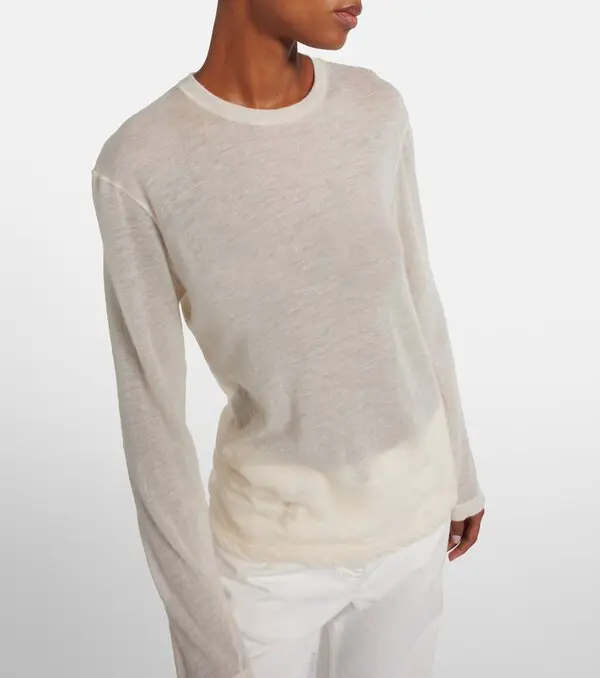 THE ROW Amia Cashmere Sweater - Beige